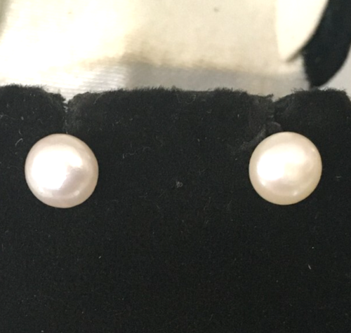 Vtg Earrings MARKED IBB 925 STERLING SILVER Pierced Stud PEARL Jewelry ...