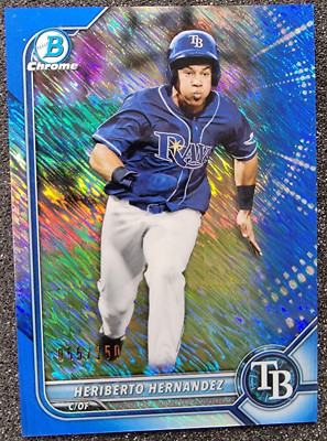2022 Bowman Chrome Blue Shimmer Refractor /150 Heriberto Hernandez #BCP ...