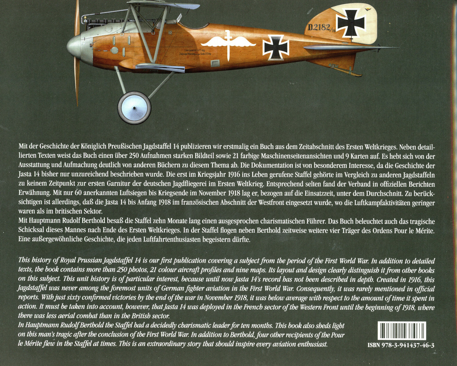 Jasta 14 The History of Jagdstaffel 14 −1916-1918 by Mückler / Absmeier ...