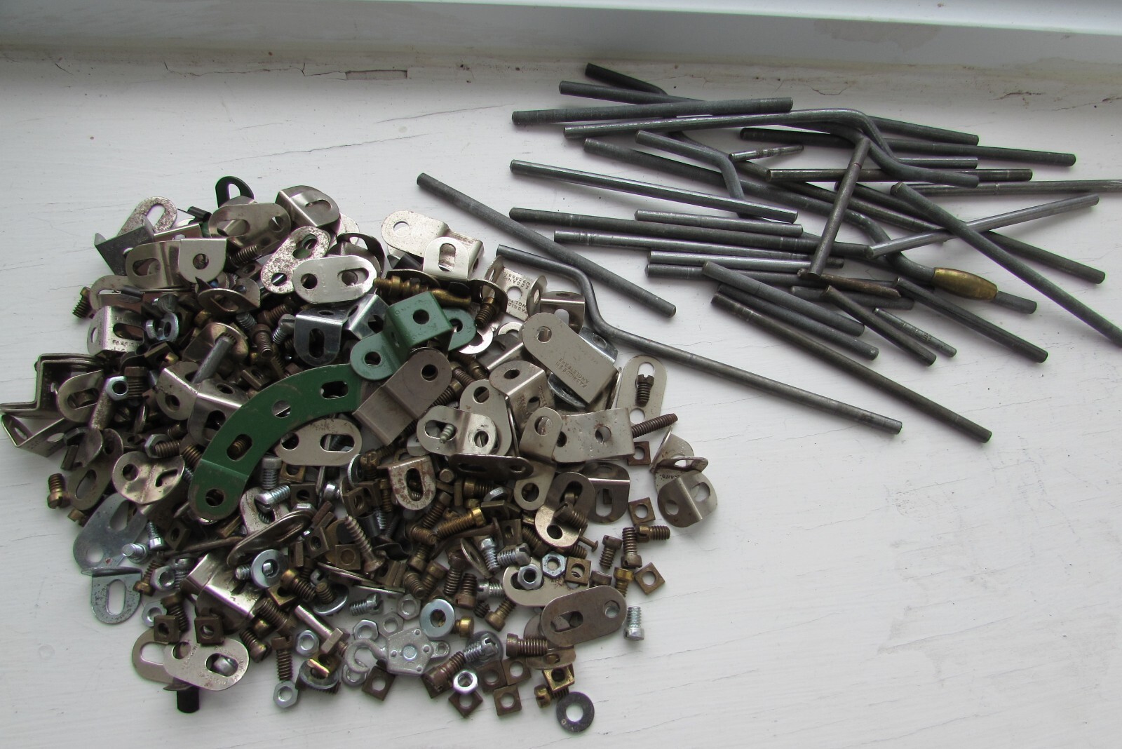 Meccano Parts Screw Rods Nuts & Bolts Set Screws Metal Connectors Lot ...