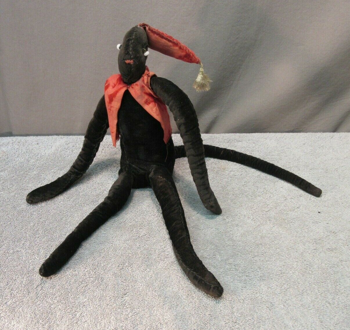 Antique Sock Monkey (circus rag doll handmade primitive folk art unique ...