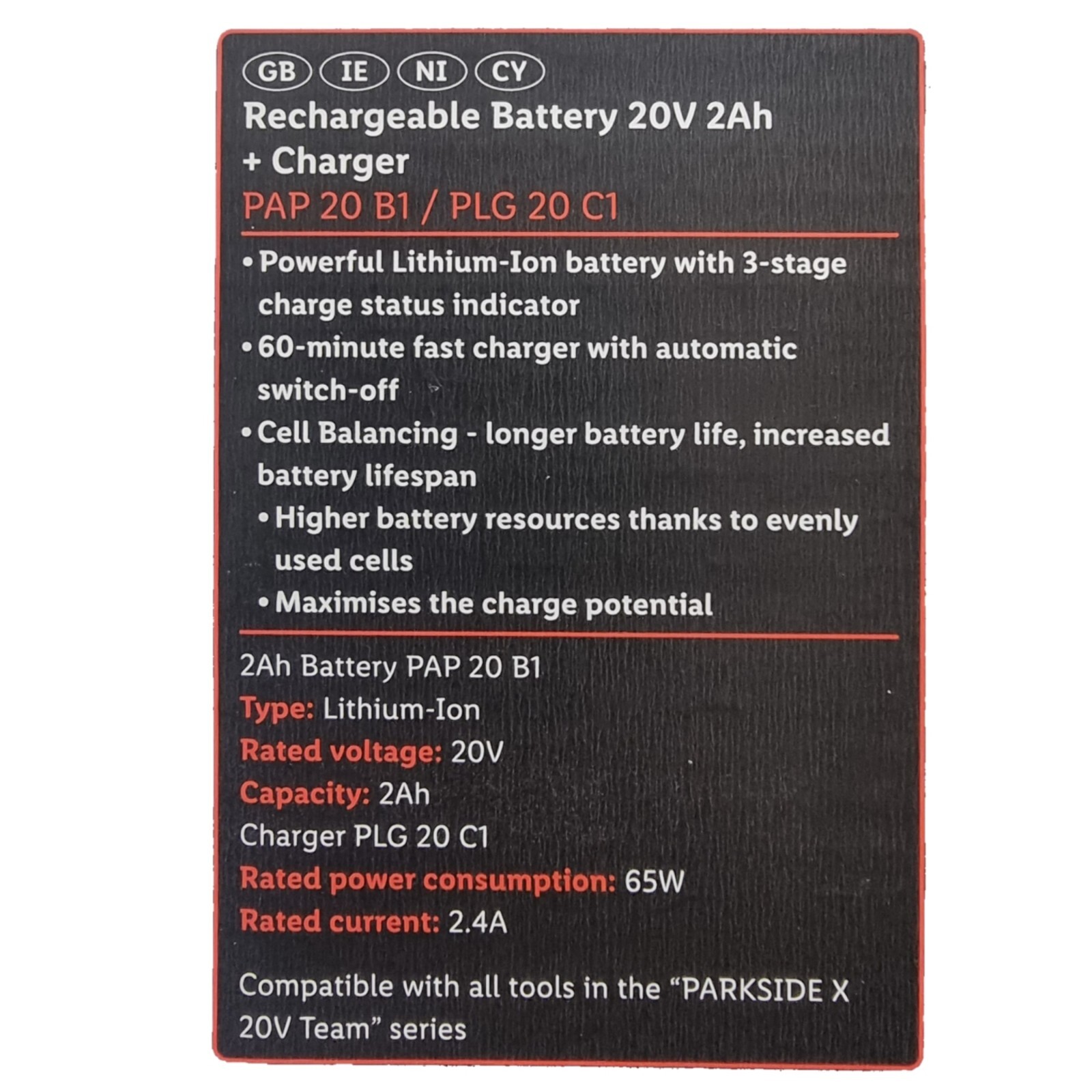 Parkside 20V Cordless Branch Cutter Pruning Garden Saw Option Battery ...