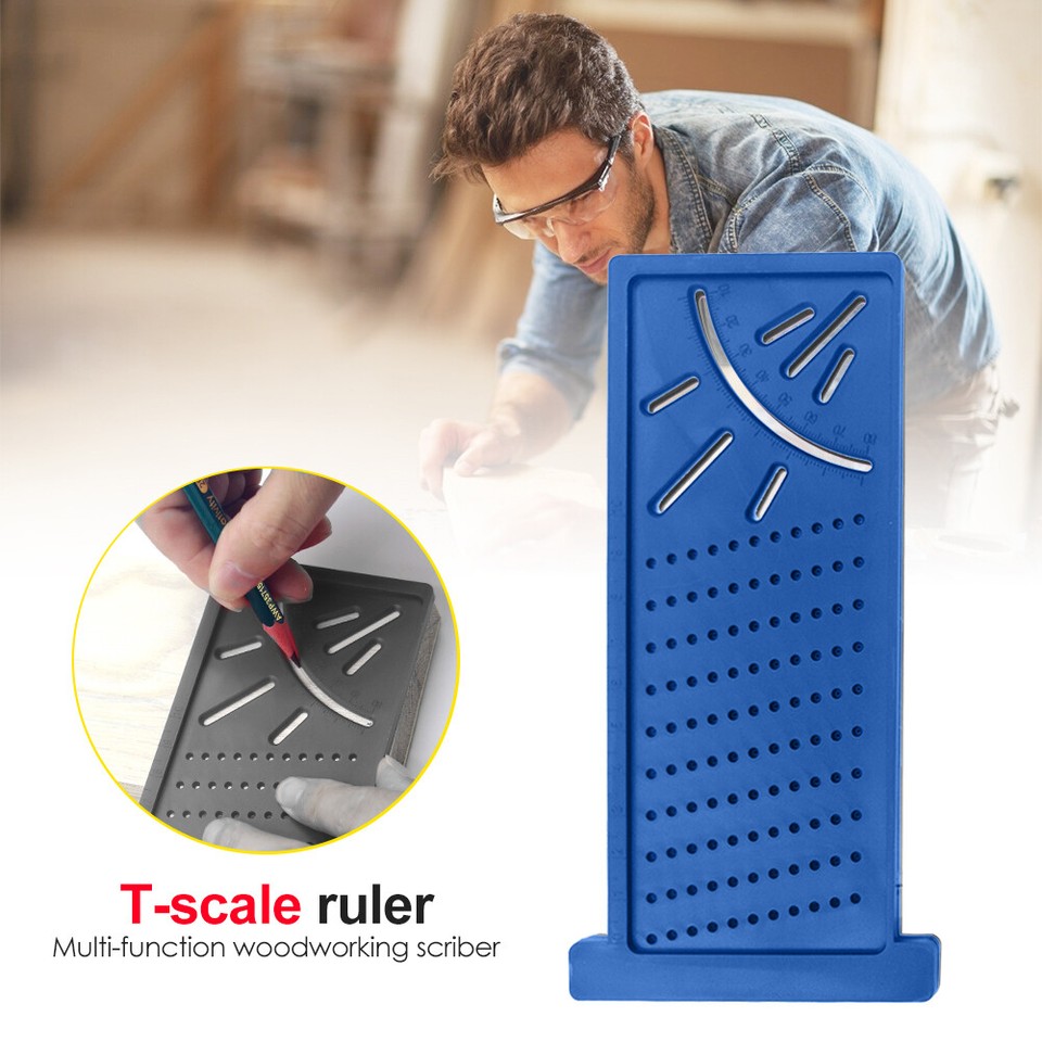 Woodworking Scribe Mark Line Gauge T-Type Cross-Out Carpenter Angle ...
