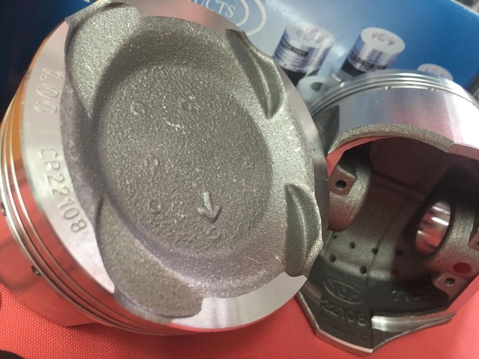 YCP 1992-1995 Honda Civic D16Z6 Turbo 76mm .040 Oversize Vitara Pistons ...