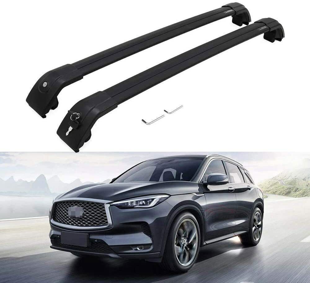 2Pcs Lockable Roof Rail Rack Cross Bar Crossbar Fit for Infiniti QX50 ...