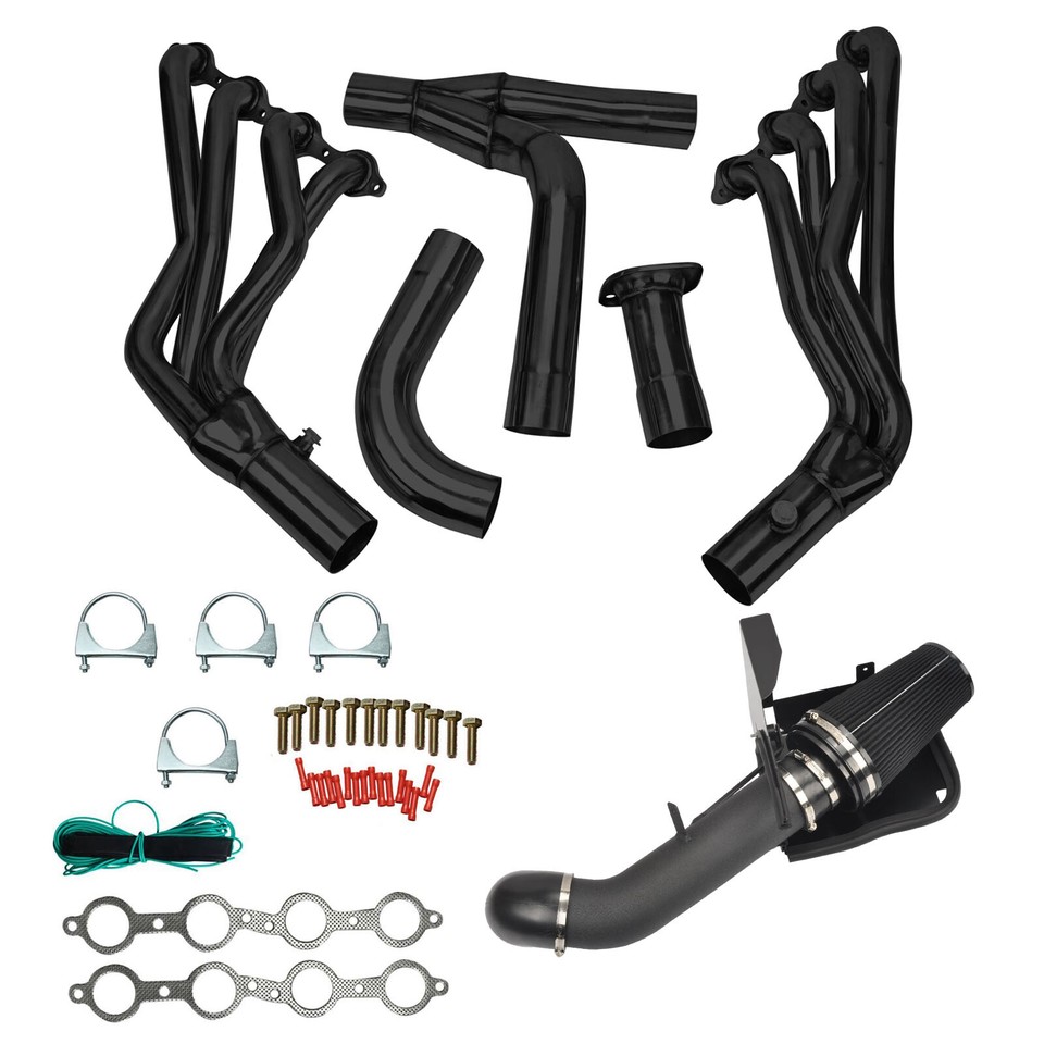 4''COLD AIR INTAKE+EXHAUST MANIFOLDS KITS FOR 99-06 CHEVY/GMC GMT800 ...