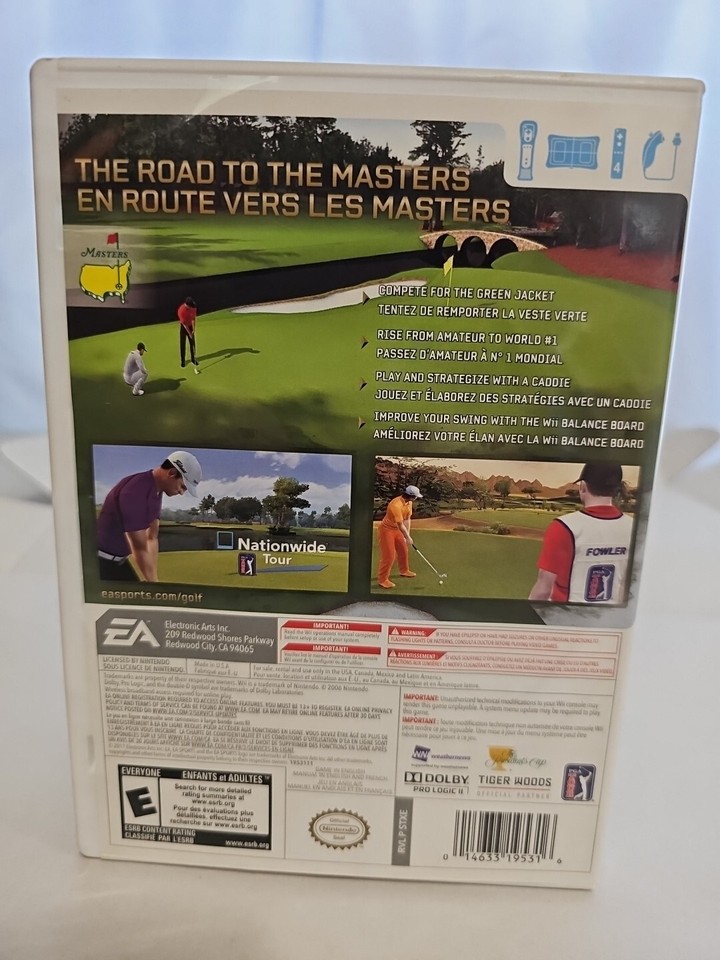 Tiger Woods PGA Tour 12: The Masters (Nintendo Wii, 2011) Complete CIB ...