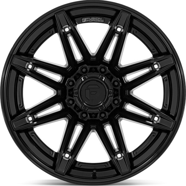 (Set of 4) Fuel Fusion Forged FC401 Brawl 22x10 8x170 Double Black ...