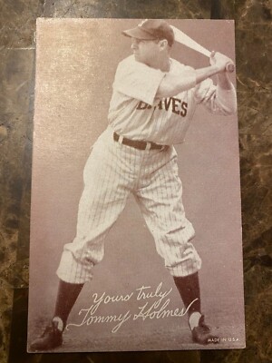 RARE Tommy Holmes Exhibits Baseball Card Salutation Series Vintage 1939 ...