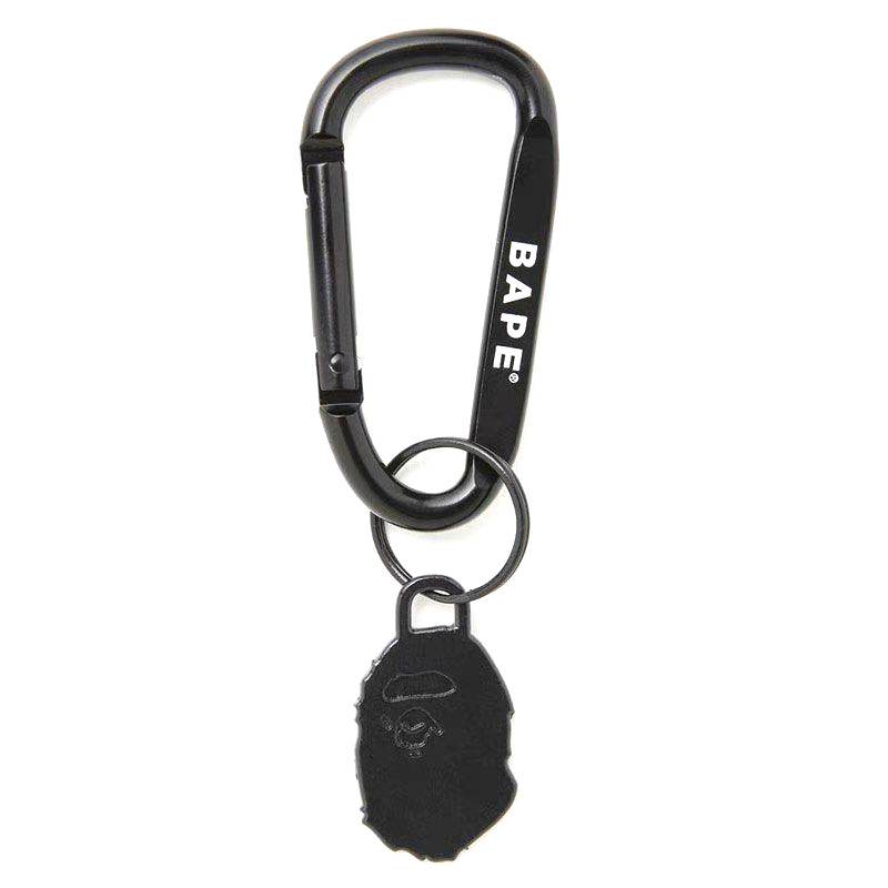 BAPE Head Keychain Black A Bathing Ape Bapesta Magazine Japan