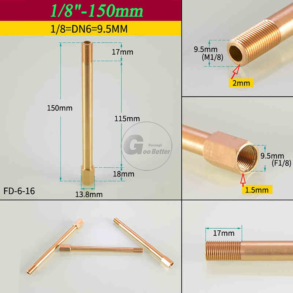 BSPT Extension Adapters Brass Female to Male Extended Adapters Fitting ...