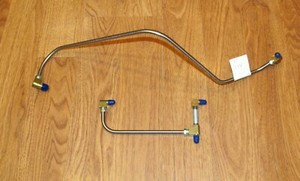 1957 CHEVY STAINLESS STEEL FUEL LINE PUMP TO CARBURETOR DUAL QUAD 2x4 ...