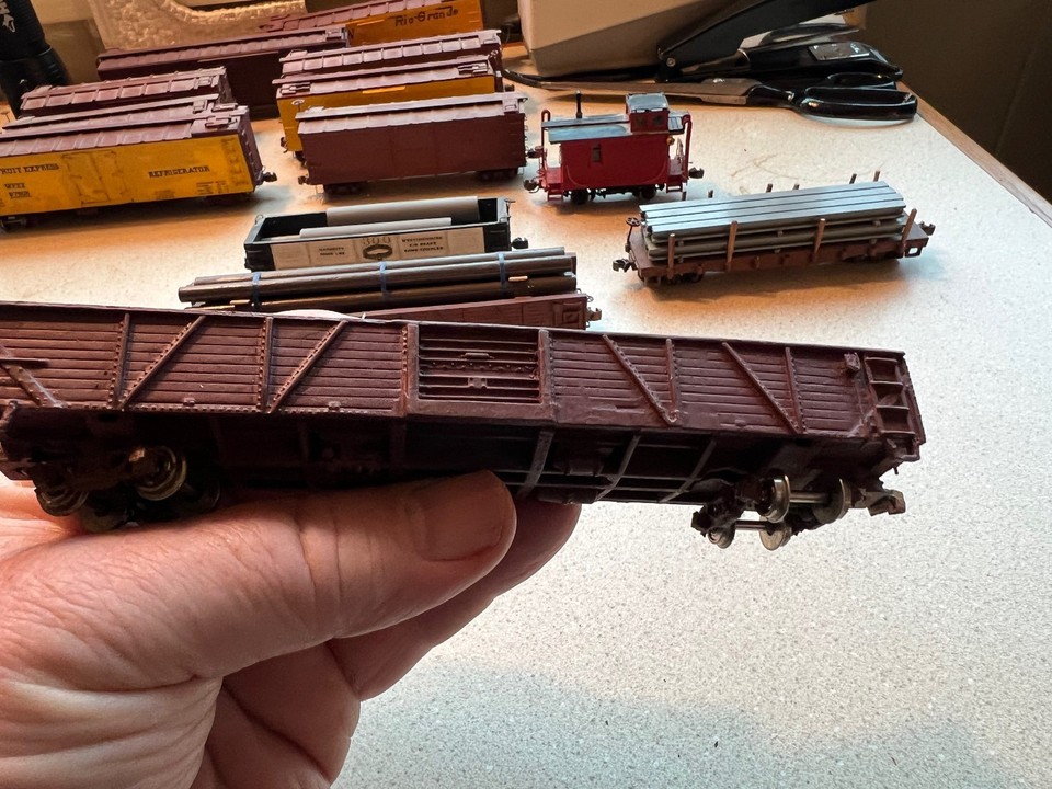 RTR 40' Pipe Gondola Denver & Rio Grande Western HOn3 brass Trucks #1 ...