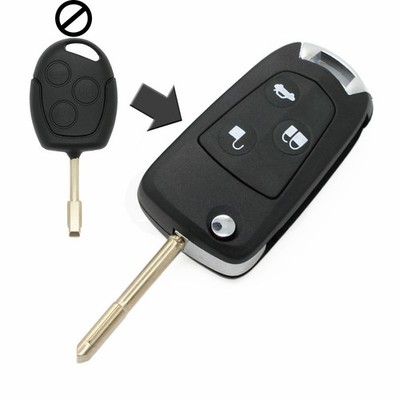 Flip Key Shell + Key Blank refit for FORD Focus Ka Mondeo Remote Key ...