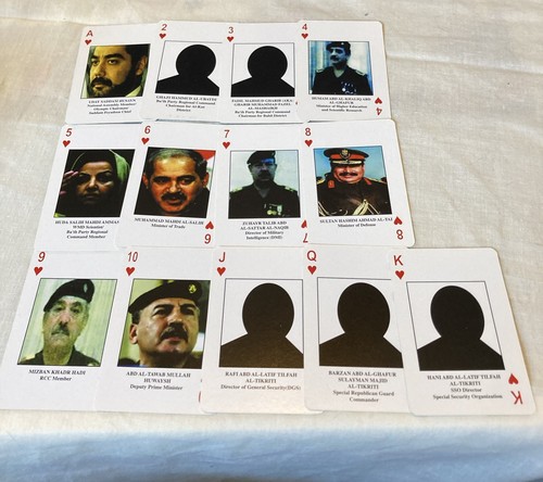 Iraqi Most Wanted Playing Cards Desert Storm Military Camo Collectible ...