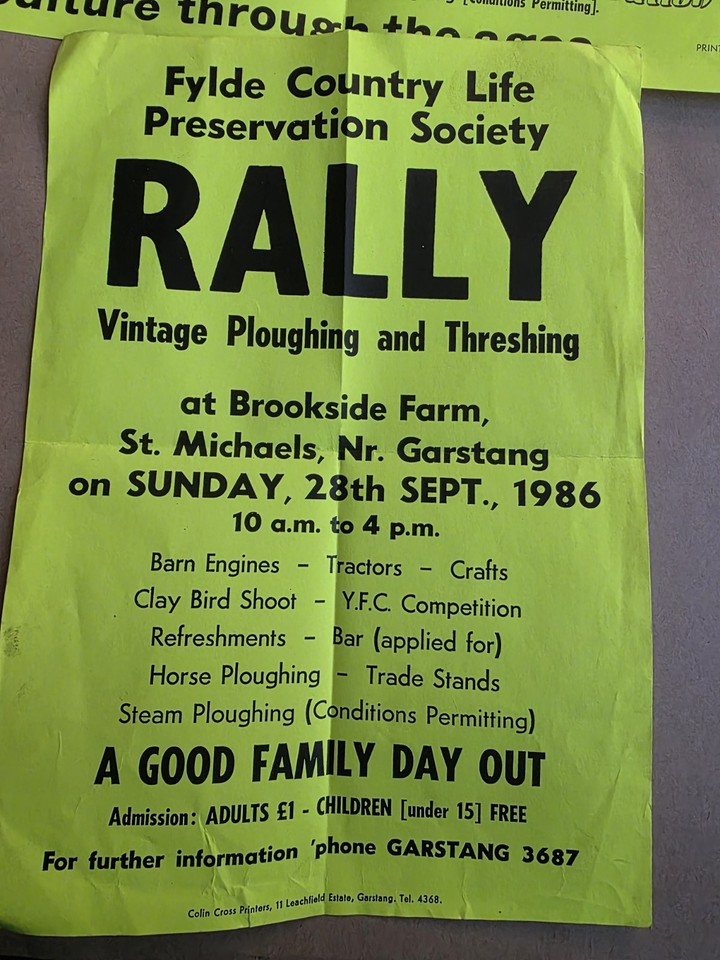 1986 FYLDE COUNTRY LIFE PRESENTATION SOCIETY RALLY, PLOUGHING ...