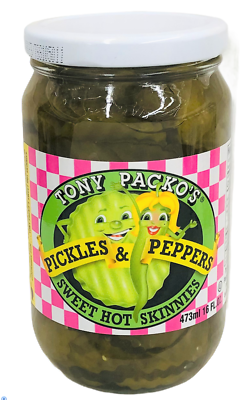 Tony Packo's Pickles & Peppers Sweet Hot Skinnies 16 oz Packos | eBay