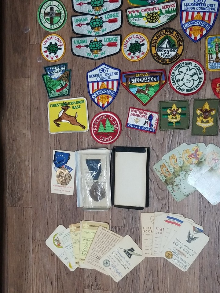 BIG 165 Pc. Vtg 1960s BSA Boy Scout WWW 112 Patches and Accessories Lot ...