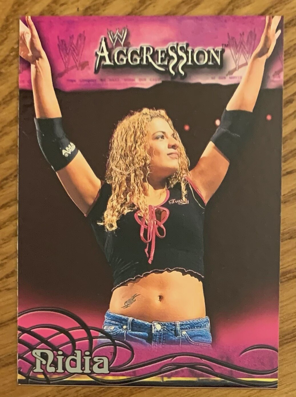 NIDIA, WWE "AGGRESSION" 2003 FLEER TRADING CARD, EXCELLENT CONDITION ...