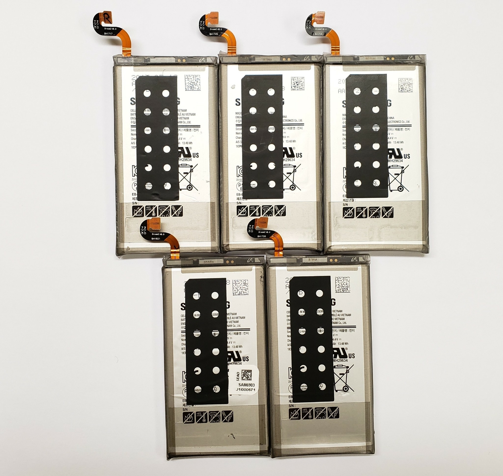 LOT OF 5 Samsung Galaxy s8 Plus Battery EB-BG955ABA Replacement 3500mAh ...