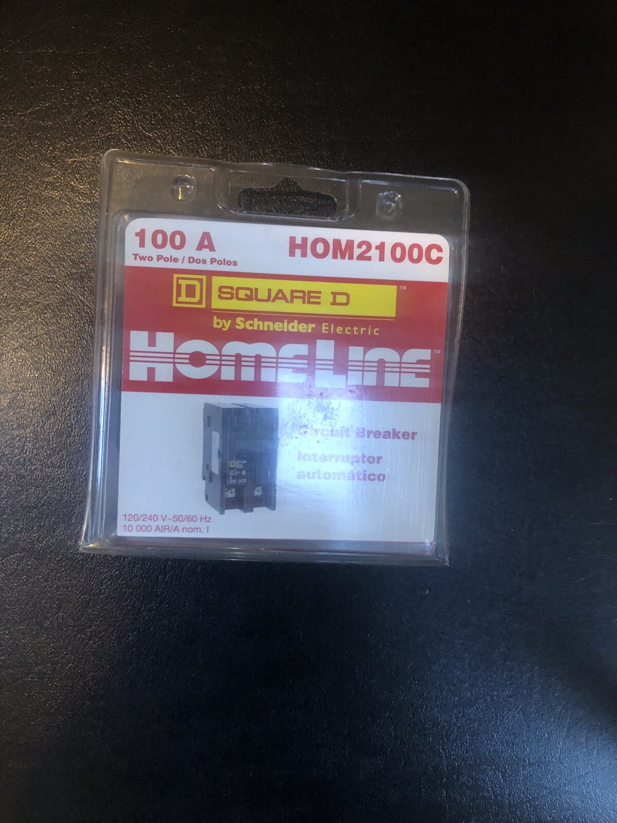Homeline Square D HOM2100C 2 Pole 100 Amp 120/240V Circuit Breaker ...
