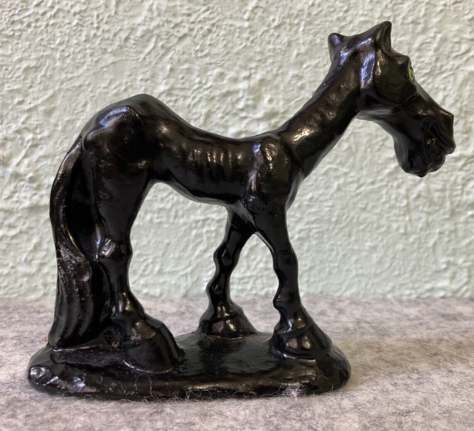 Green Rhinestone Eyes Smiling Starving Horse Mule Hand Crafted from ...