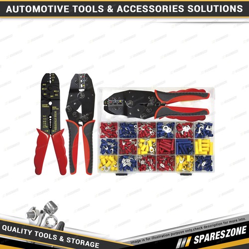 450 Pcs PK Tool Mixed Terminals Kit with Ratchet Crimping Plier & Wire ...