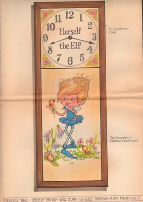 Herself the Elf --Original Art Work-Bradley Time Wall Clock Concept ...