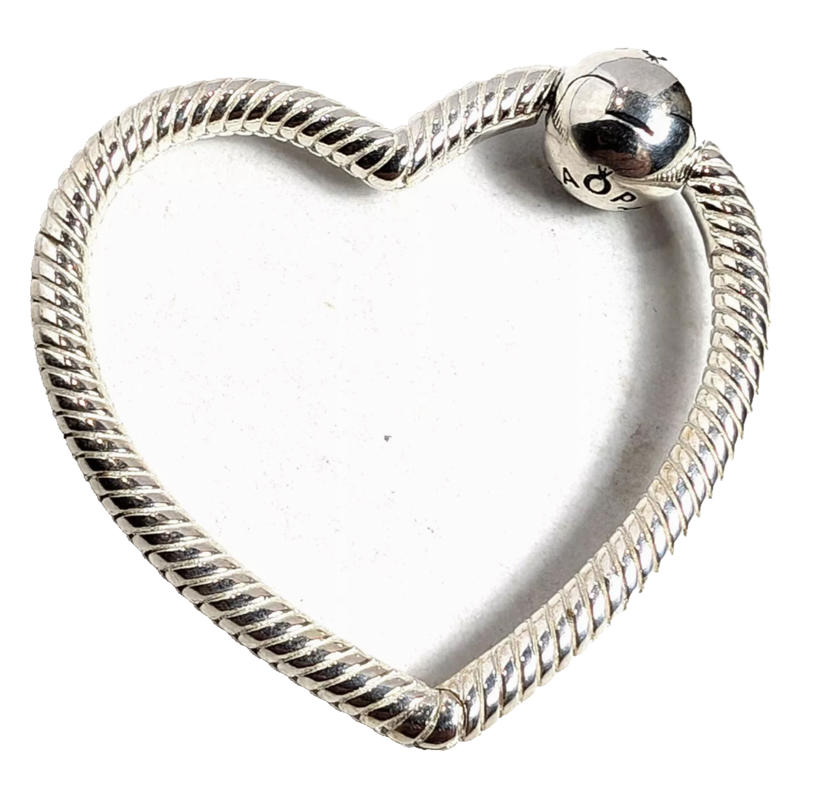 Authentic Pandora Sterling Silver Large Heart Charm Carrier - 399505C00 ...