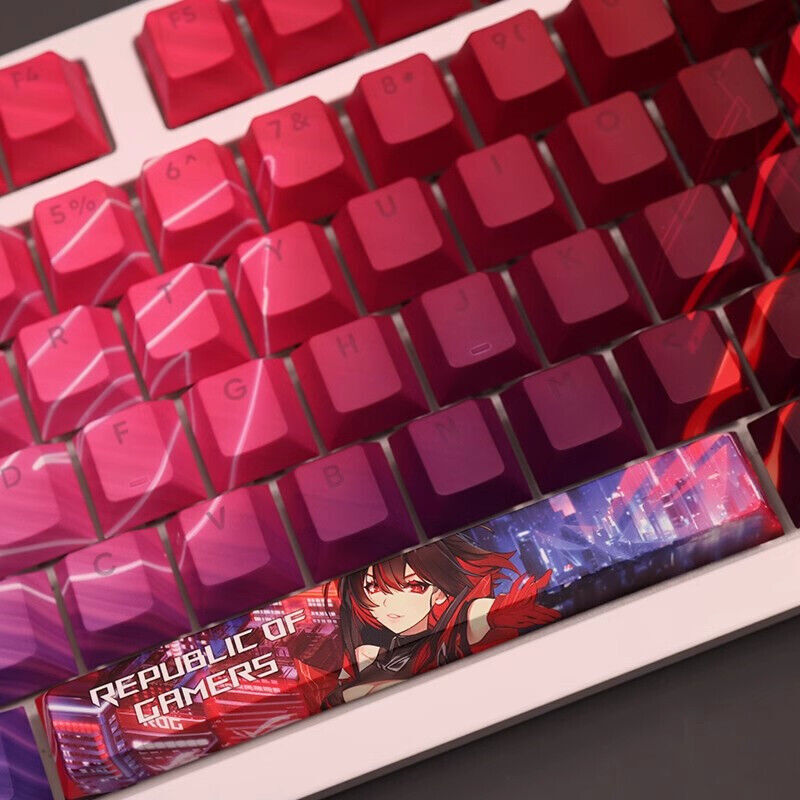 108pc Republic of Gamers SE7EN PBT RGB Cherry MX Keycaps For Mechanical ...