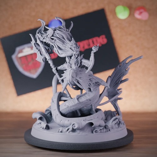 Siren Queen Miniature Fey Monster Boss Merfolk Dungeons and Dragons ...