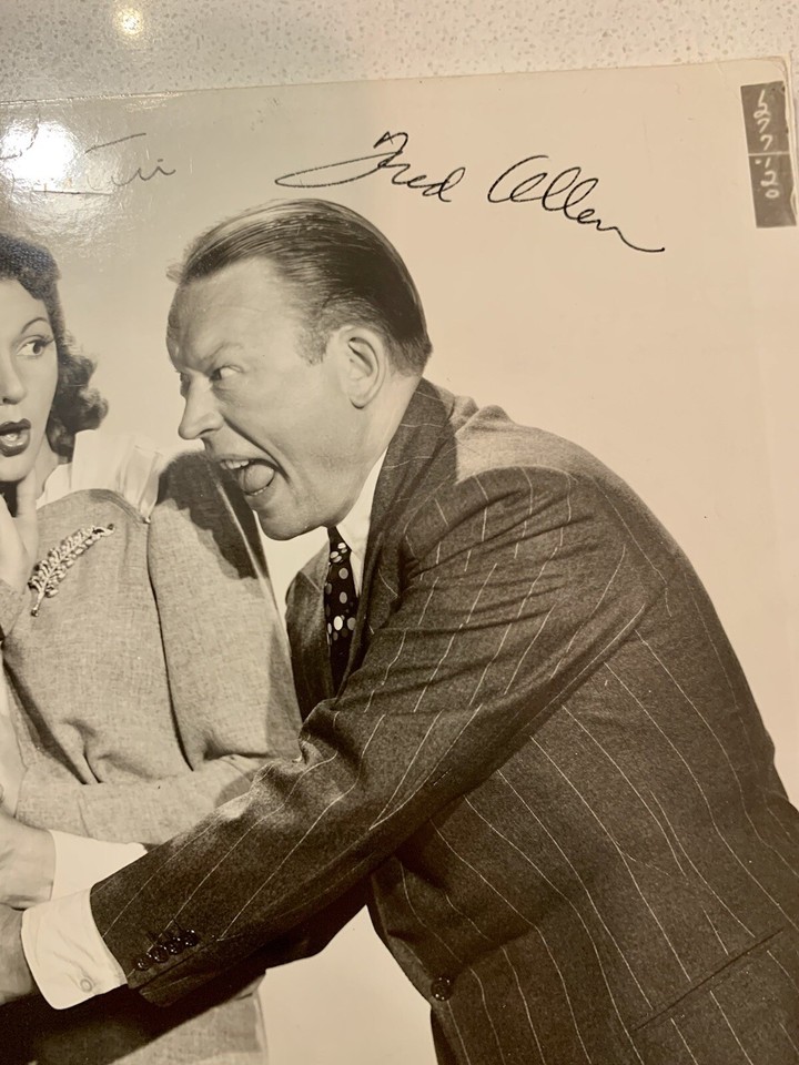 genuine Pen Autograph Jack Benny Mary Martin Fred Allen photograph Not ...