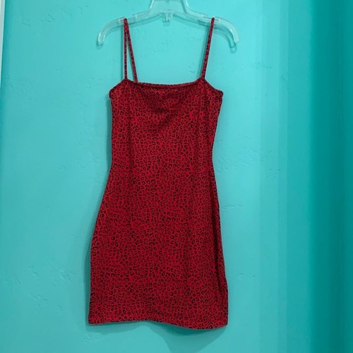 Divided Red Leopard Print Mini Dress Size 4 | eBay