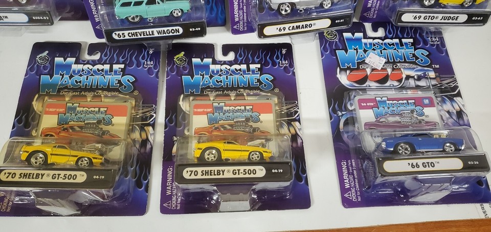7 Muscle Machines 1:64 Lot Early GTO Judge Deuce Nova Chevelle Camaro ...