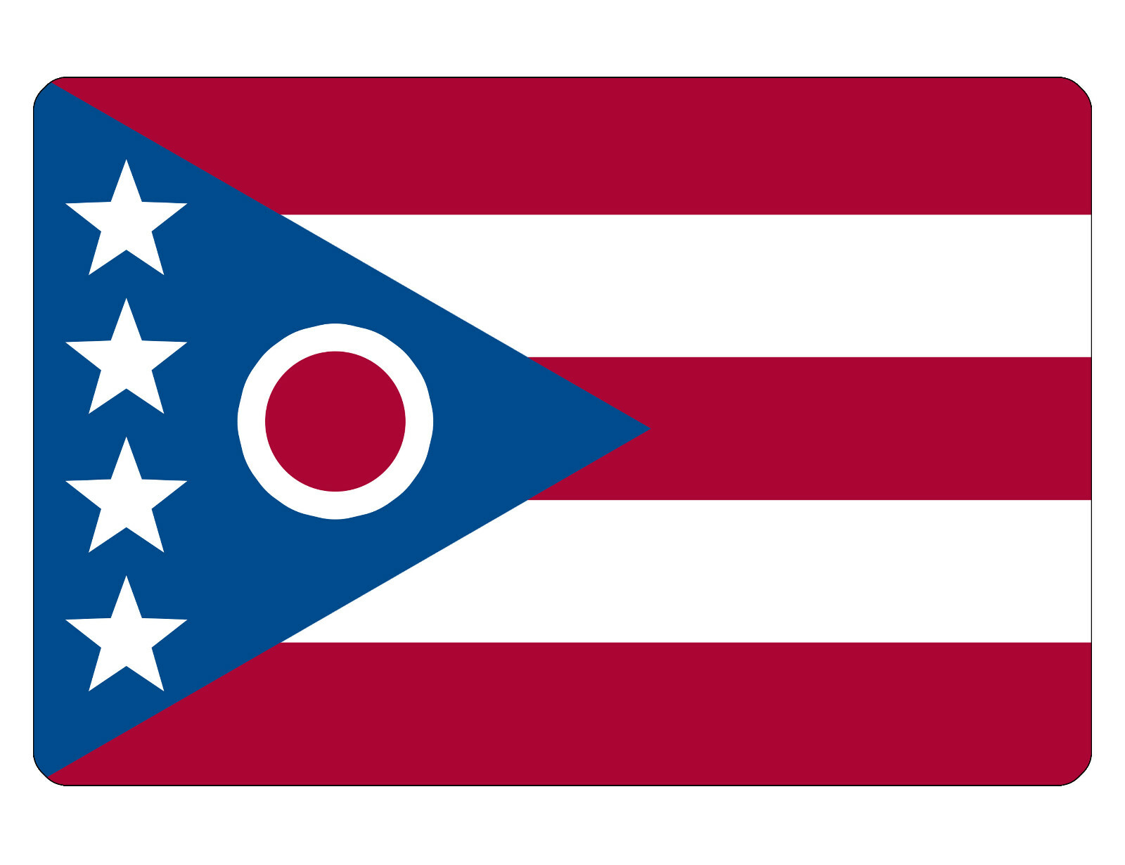 OHIO FLAG SIGN CUSTOM METAL SIGN Durable Aluminum NO RUST FULL COLOR F# ...