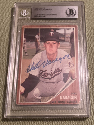 1962 Topps #164 Hal Naragon Beckett BGS Certified Authentic Signed ...