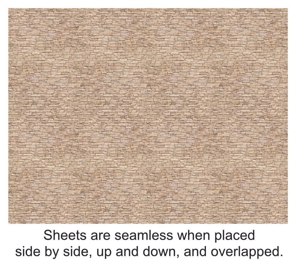 HO Scale Stone Model Train Scenery Sheets –5 Seamless 8.5x11 White | eBay