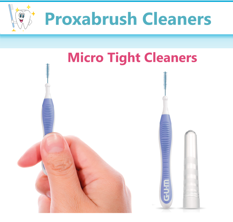 GUM Go-Betweens Proxabrush Interdental Brush Micro Tght Purple Patient ...