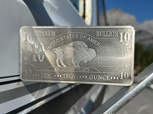 10 Troy ounce oz Titanium Buffalo Bullion Ingot Bar/.999 Fine [Ti ...