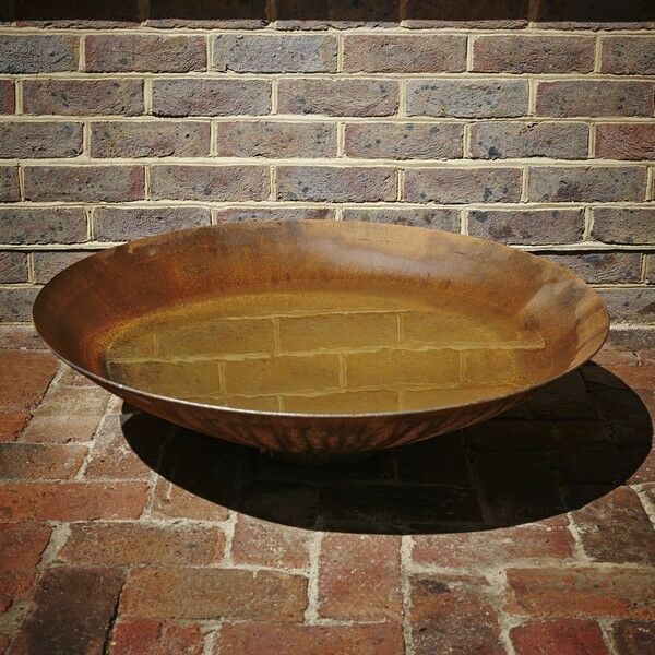 60cm Corten Steel Water Bowl Feature/garden Feature/dish/rust Finish ...