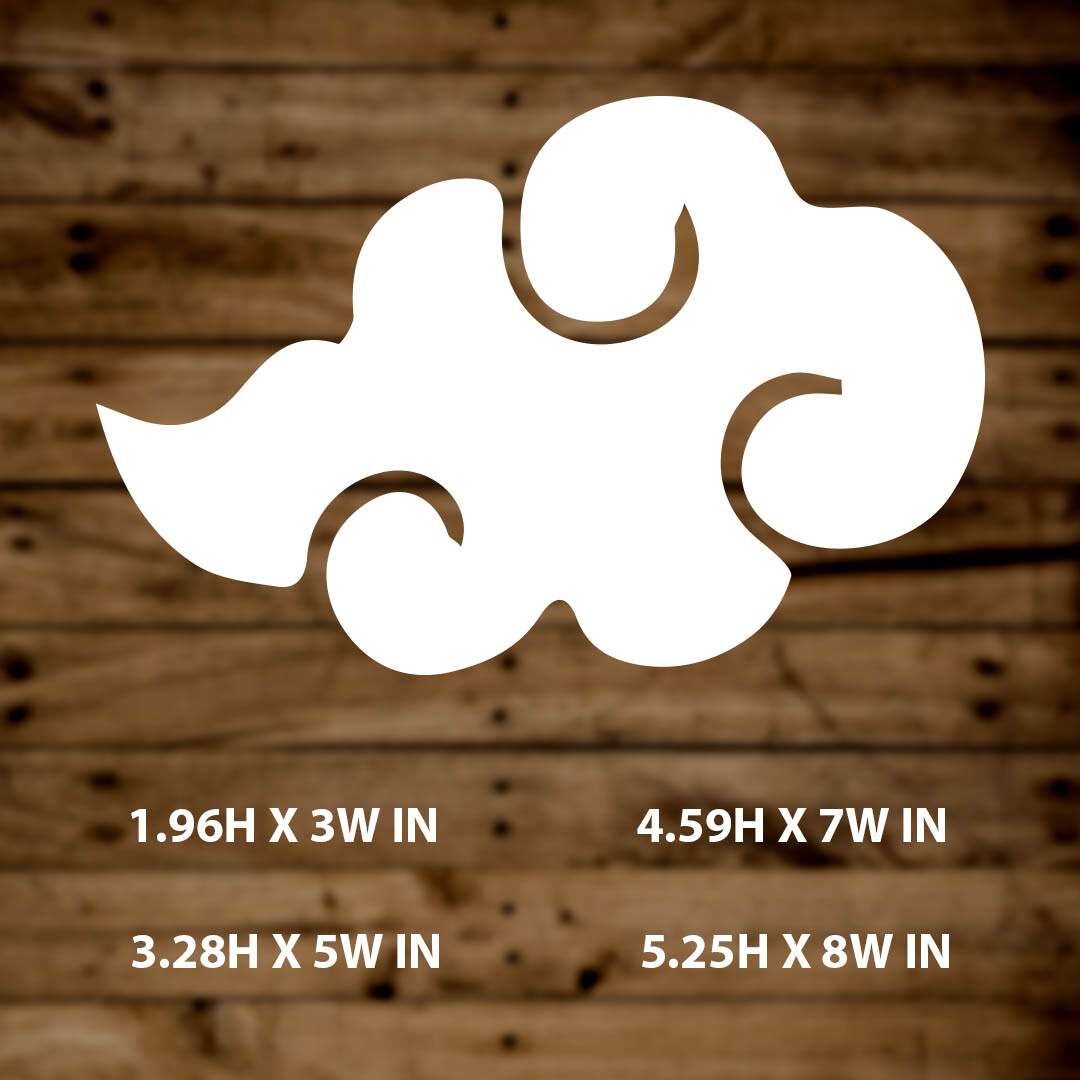Naruto Mist Symbol Akatsuki Cloud Symbol Holographic Naruto Sticker