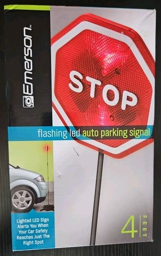 Emerson Flashing LED Auto Parking Signal Light Safety Stop Sign ...