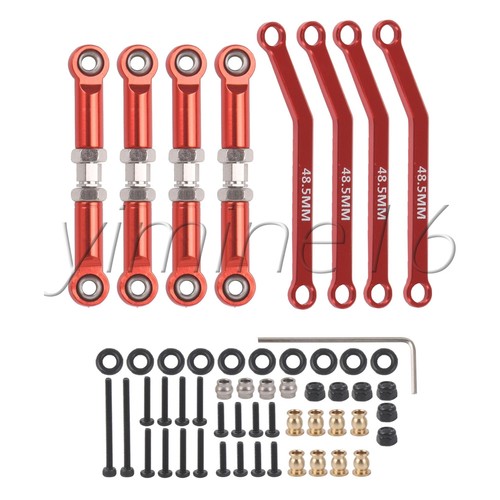 RC Adjustable Upper Pull Rod & Axle Link Replacement for FMS 1:24 Red ...