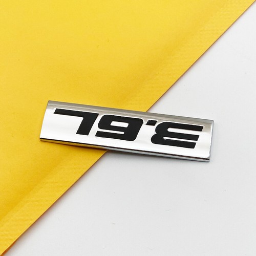 2x Chrome Black Metal 3.6L Engine Car Emblem Fender Trunk V6 V8 Racing ...