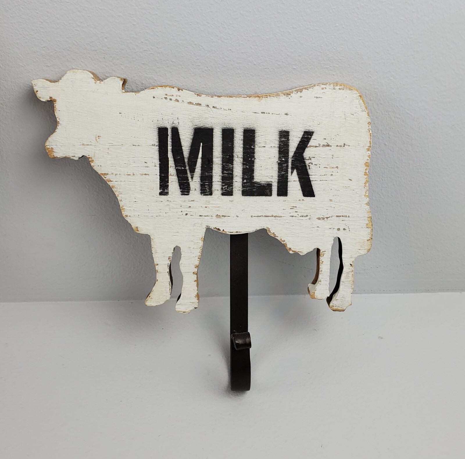 Farmhouse Wood Wall Décor Hook Cow Milk Hobby Lobby Vintage Kitchen | eBay