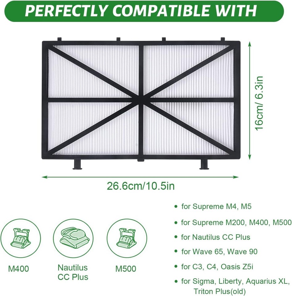 Robotic Pool Cleaner Ultra Fine Filter Compatible With Dolphin Nautilus ...