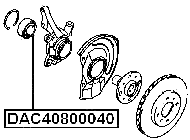 DAC40800040 Febest FRONT WHEEL BEARING 40X80X40 MR491449 | eBay Australia