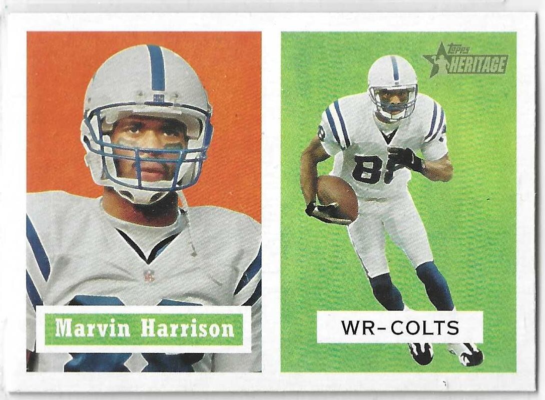 2002 Topps Heritage #152 Marvin Harrison HOF Indianapolis Colts ...