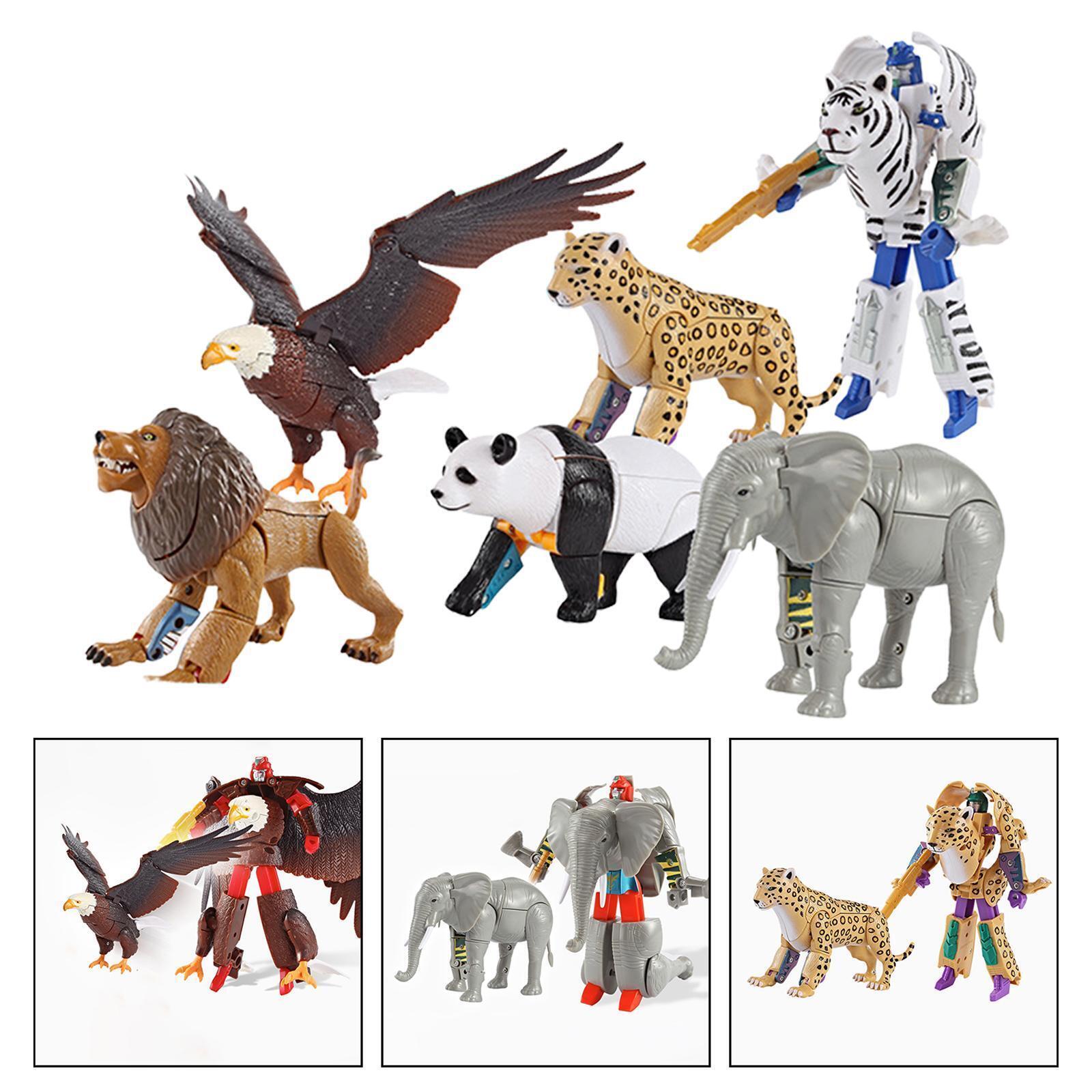 Fun Changed Robot Toy 6Pcs Transforming Action Figure for Boys and | eBay