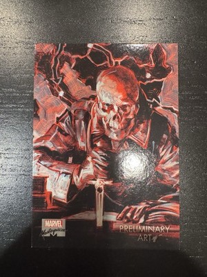 2020 Marvel Masterpieces RED SKULL TIER 4 PRELIMINARY ART INSERT CARD ...